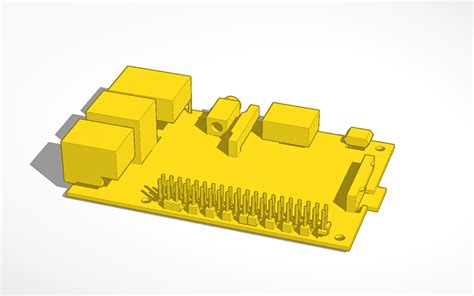 3d Design Raspberry Pi 3 B Model Tinkercad