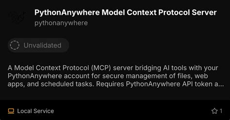 Pythonanywhere模型上下文协议服务器 Mcp Servers · Lobehub