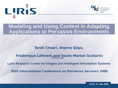 Ppt Modeling And Using Context In Adapting Applications To Pervasive