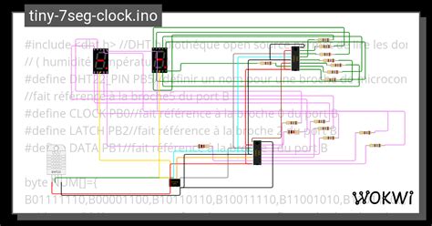 Tiny 7seg Clock Ino Copy Copy Copy Wokwi ESP32 STM32 Arduino Simulator
