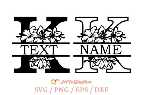 Letter K Split Monogram Svg Graphic By Artinrhythm · Creative Fabrica