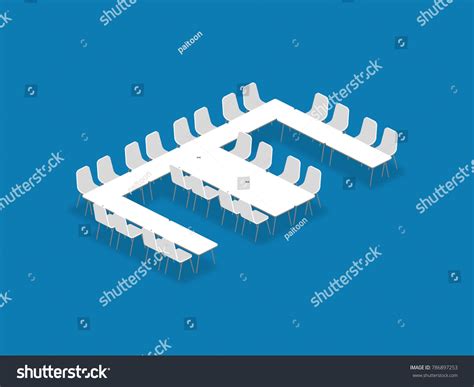 Vektor Stok Meeting Room Setup Layout Configuration E Tanpa Royalti 786897253 Shutterstock