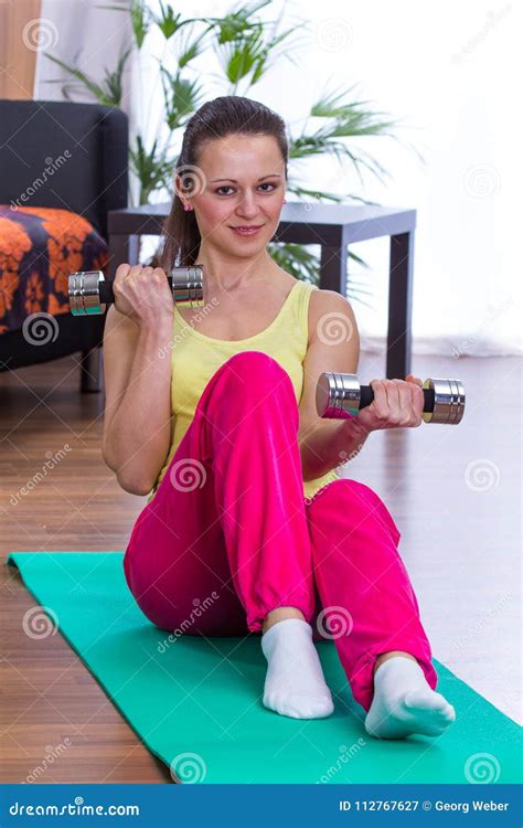 Gymnastics At Home Stock Image Image Of Healthcare 112767627