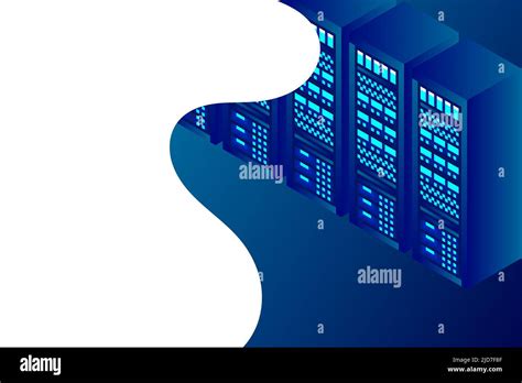 Isometric Server Equipment Vector Illustration Stock Vector Image And Art Alamy