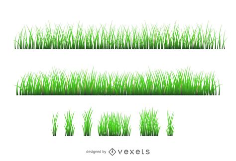 Grass Illustration Silhouette Set Vector Download