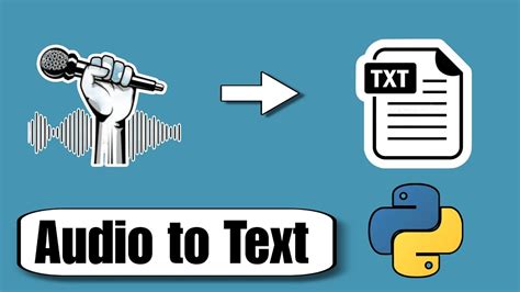Convert Audio File Into Text Using Python Python Tutorial Youtube