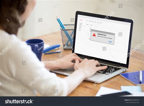 Woman Having Problem Laptop While Using Stock Photo Edit Now 699442516