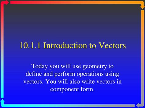 Ppt 1011 Introduction To Vectors Powerpoint Presentation Free