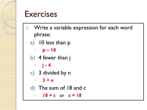 Ppt Variables And Expressions Powerpoint Presentation Free Download