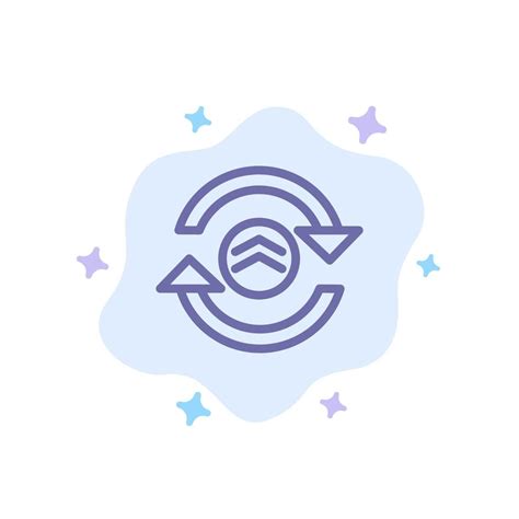Arrow Refresh Reload Computing Blue Icon On Abstract Cloud Background