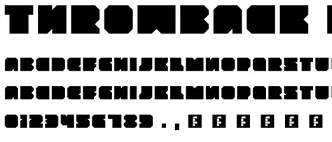 Throwback Regular Font Techno Square
