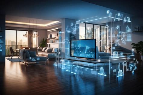 Premium Ai Image Modern Smart Home Management System Using Augmented Reality Smart Building