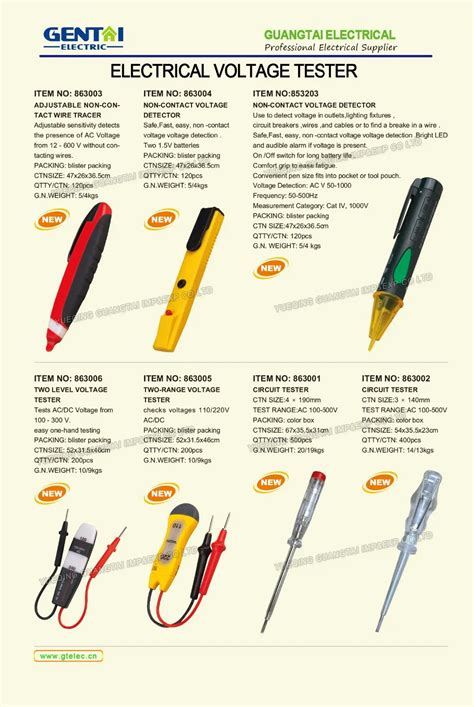 High Quality 100 500v Electric Tester Electric Voltage Tester Buy 100