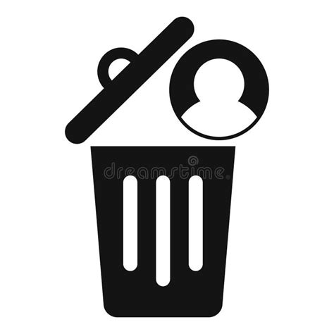 Recycle Bin Icon Simple Vector Delete Service Stock Illustration