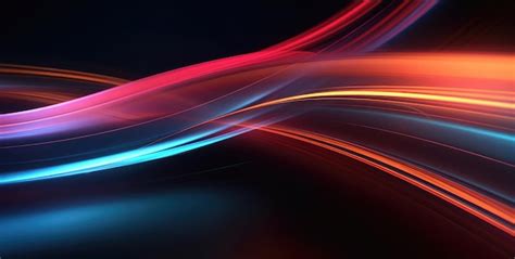 비즈니스 기술 벽지를 위한 추상 3d 웨이브 배경 Generative Ai 프리미엄 사진