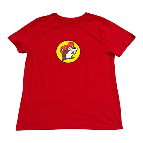 Buc Ees Gas Station Beaver Logo Red Short Sleeve T S Gem