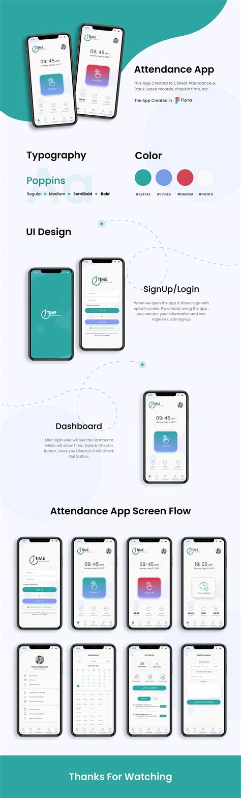 Attendance App Ui Behance