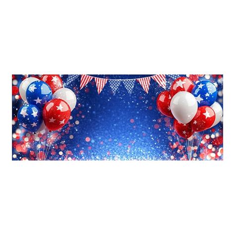 Patriotic Photography Backdrop American Flag And Balloon 4th Of July