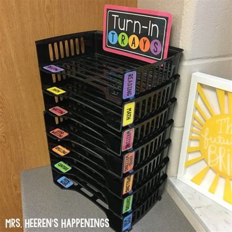 10 Creative Ways To Organize Your Classroom Turn In Bin Elementary