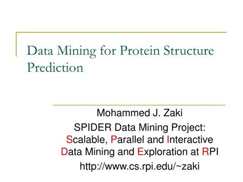 Ppt Data Mining For Protein Structure Prediction Powerpoint Presentation Id5246775