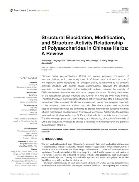 Pdf Structural Elucidation Modification And Structure Activity Relationship Of