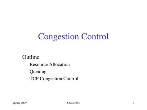 Ppt Congestion Control Powerpoint Presentation Free Download Id5578199