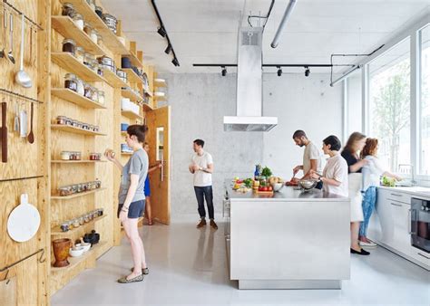 Parisian Cooking Classroom Tools Pack Away Onto Plywood Wall