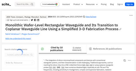 Monolithic Wafer Level Rectangular Waveguide And Its Transition To