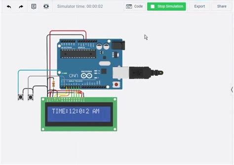 Arduino Digital Clock Without Rtc Real Time Clock Module On Tinkercad Real Time Clock Arduino