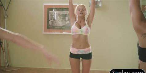 Two Hot Babes Learning Yoga Exercises Tnaflix Com