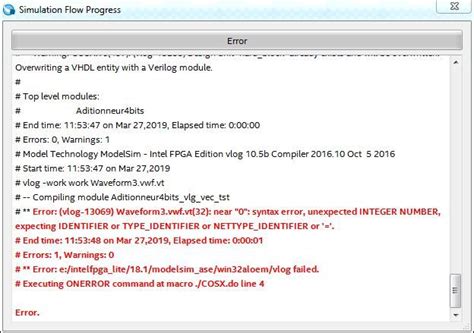 What Is The Problem Of My Simulation Of Waveform Vector File Intel Community