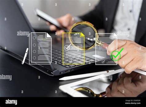 Electronic Document Check And Data Information Searching Online Files