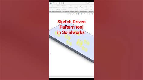 Solidworks Sketch Driven Pattern Tutorial Shorts Solidworks Youtube