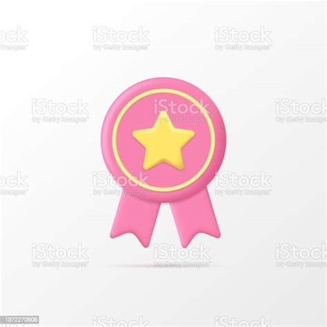 스타와 리본 3d 벡터 아이콘 일러스트와 함께 수상 메달 인센티브에 대한 스톡 벡터 아트 및 기타 이미지 인센티브 1위