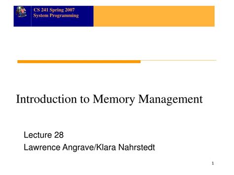 Ppt Introduction To Memory Management Powerpoint Presentation Free Download Id5160181