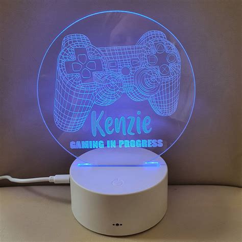 Custom Led Gaming Ps4 Controller Led 3d Lamp Custom Night Etsy