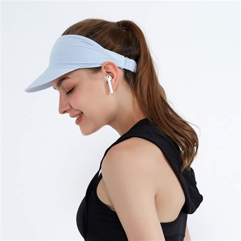 2 Pcs 스포츠 헤드 밴드 빈 모자 여름 야외 옥외 썬 스크린 통기성 승마 및 남자와 여자를위한 정점 모자 크기 무료 Szie 라이트 블루