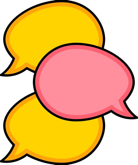 Speech Bubbles Icon Pink And Yellow Color 24975151 Vector Art At Vecteezy