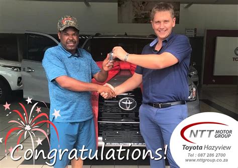 Congratulations Mr Chiloane On Your Ntt Toyota Hazyview