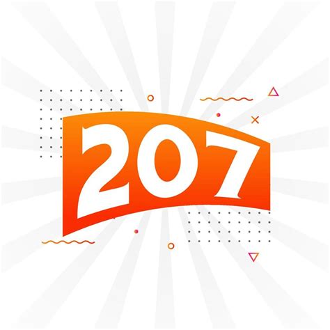 207 Number Vector Font Alphabet Number 207 With Decorative Element Stock Vector 13887021 Vector