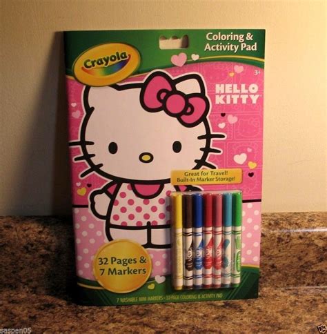 Crayola Hello Kitty Coloring And Activity Pad Set With Markers New