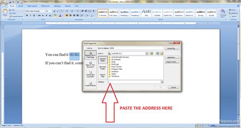How To Add A Web Or An E Mail Address To Text In Microsoft Word Filepuma Reviews