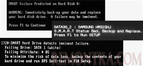 SMART Failure Predicted Status Bad SMART Hard Drive detects imminent failure при загрузке