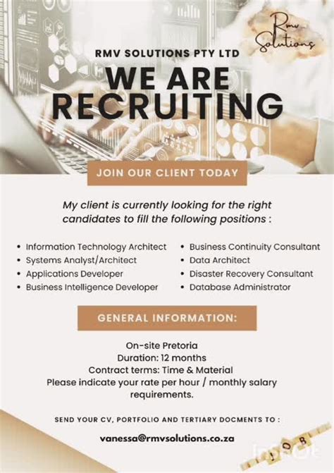 rmv recruitment solutions on linkedin informationtechnology