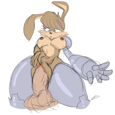 Rule 34 Anthro Archie Comics Bunnie Rabbot Dildo Dildo Insertion