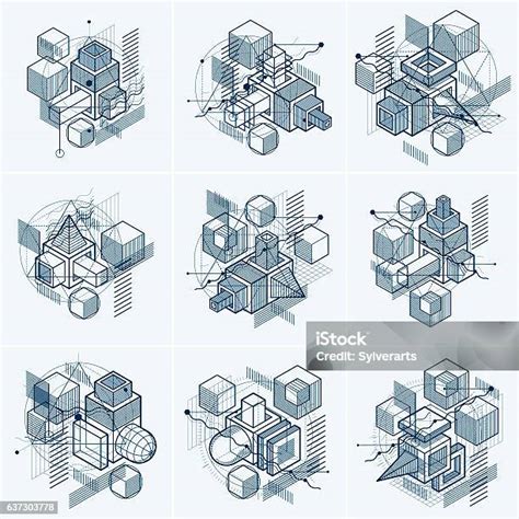 추상 3d 셰이프 컴포지션 벡터 등대 배경 0명에 대한 스톡 벡터 아트 및 기타 이미지 0명 3차원 형태 건설 산업 Istock
