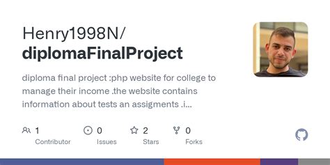 Github Henry1998ndiplomafinalproject Diploma Final Project Php