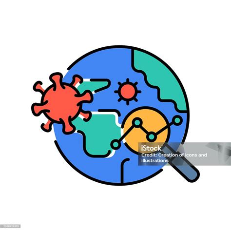 Epidemiological Surveillance Color Line Icon For Digital And Print Projects Stock Illustration