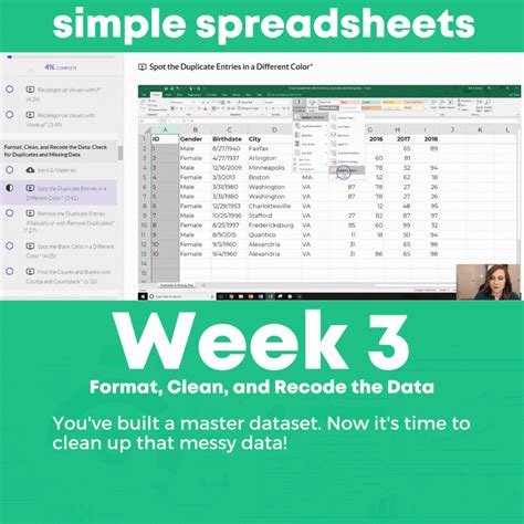 Ann K Emery On Linkedin Simple Spreadsheets Is Our 10 Week Data Analysis Course Week 1 Is