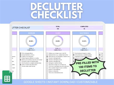 Declutter Checklist Template